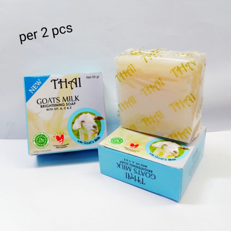 Jual (2 pcs)sabun thai goats milk soap 50gr | Shopee Indonesia