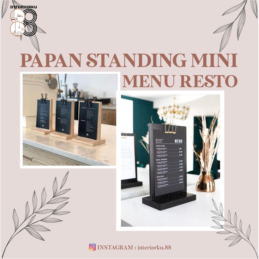Jual Papan Menu Resto Standing Mini | Shopee Indonesia