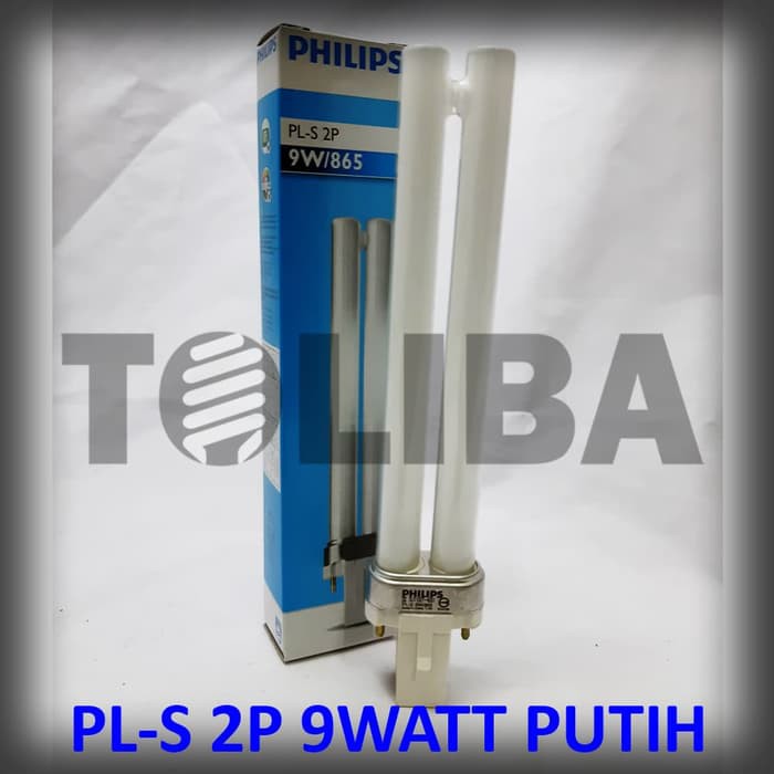 Jual lampu tusuk 2 pin lampu philips pls pl-s 2P 9watt 9w Putih Fitting ...