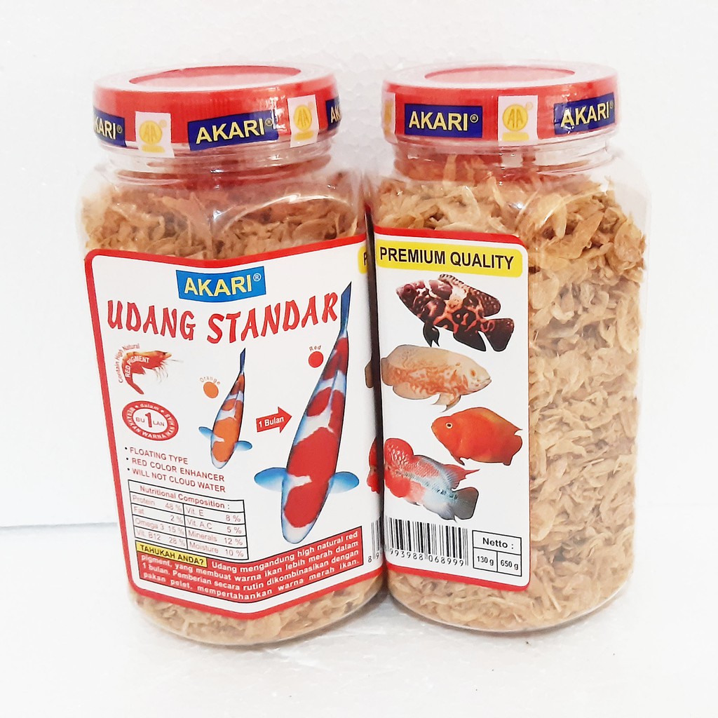 Jual Makanan pakan ikan Akari Udang udang standart 130 gr | Shopee ...