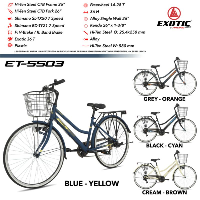 Jual Sepeda CTB Mini 26 inch Exotic ET-5503 7 Speed By Pacific Garansi ...