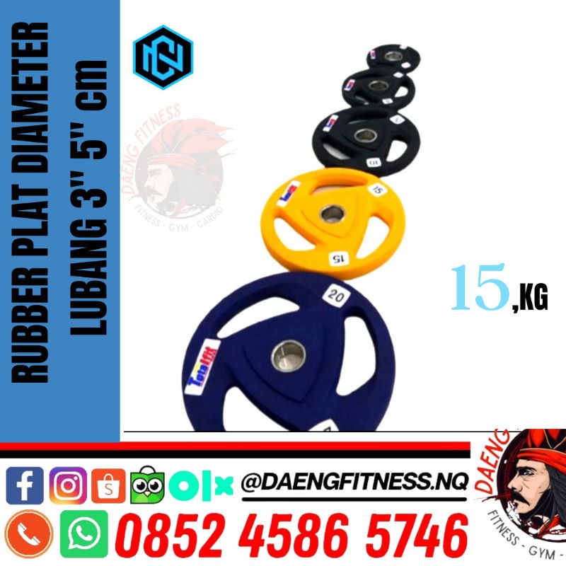 Jual RUBBER PLAT 15KG DIAMETER LUBANG 3" 5" cm | Shopee Indonesia