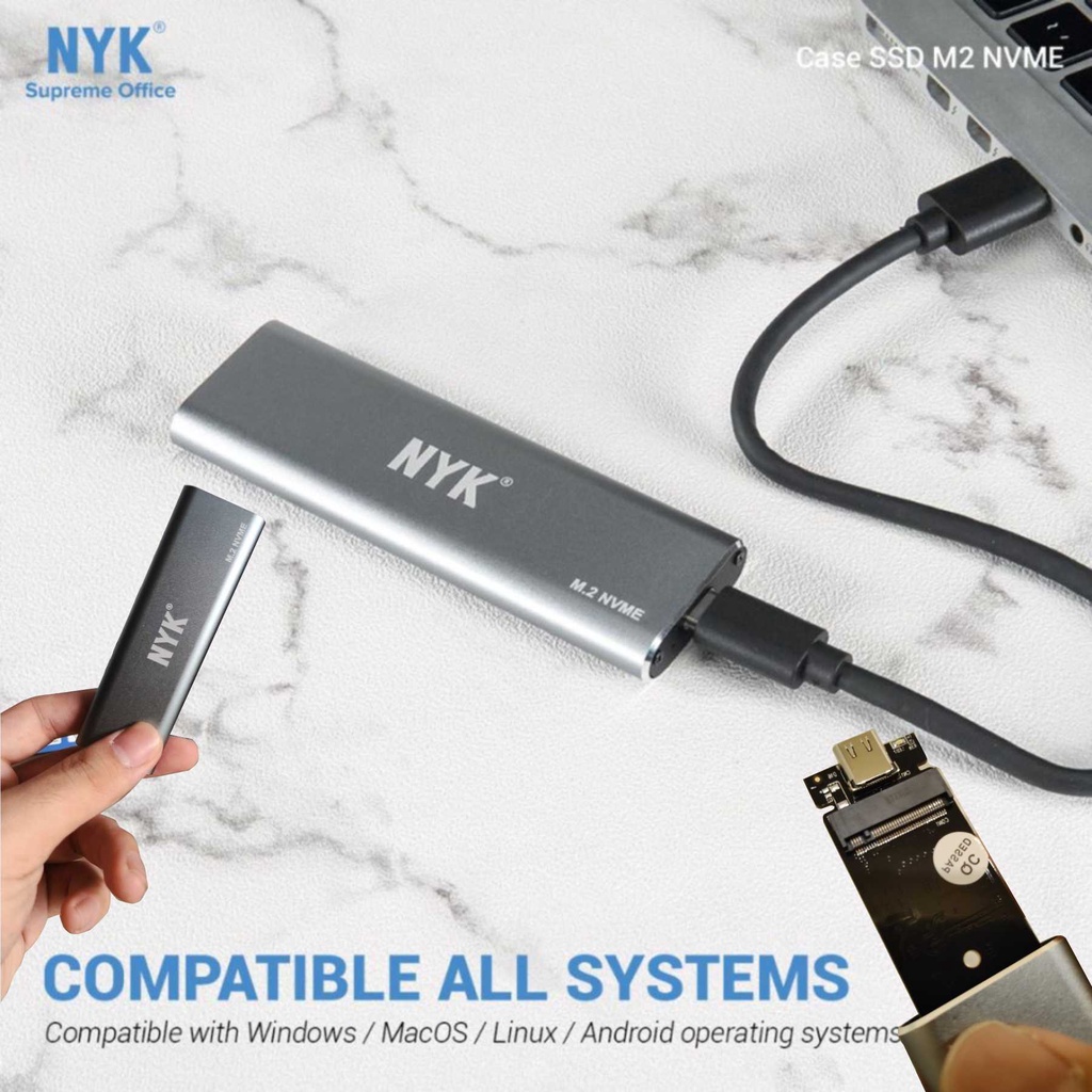 Jual Casing Enclosure External SSD M.2 NVME Port Type C | Shopee Indonesia