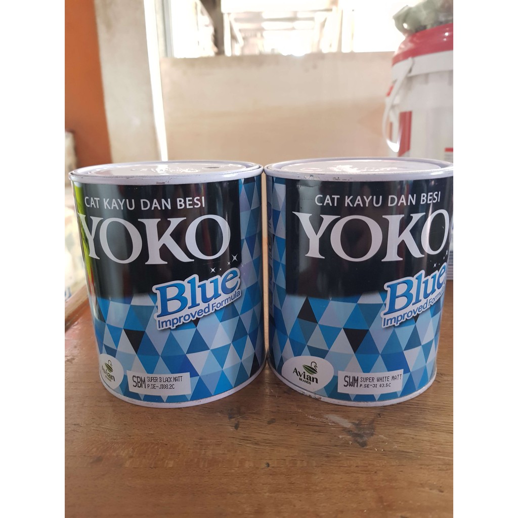 Jual Cat Yoko Hitam Dof dan Putih Dof Besi dan Kayu 1kg/ Cat Minyak ...
