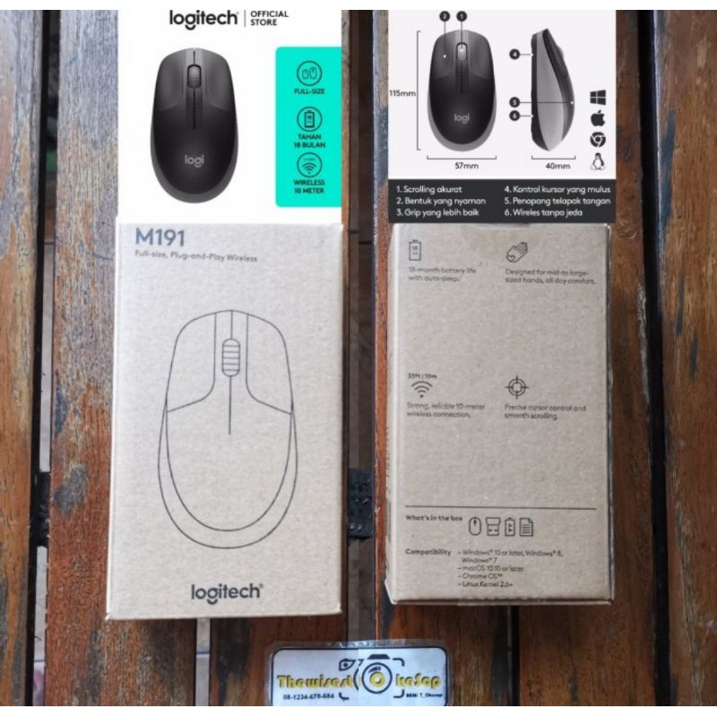 Jual Mouse Wireless Logitech M191 Big Size Ori Resmi | Shopee Indonesia