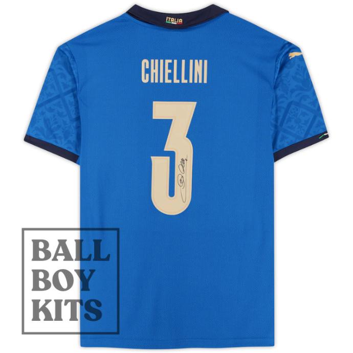 Jual ORIGINAL #3 CHIELLINI SIGNED ITALY EURO 2020 HOME KIT STADIUM ...