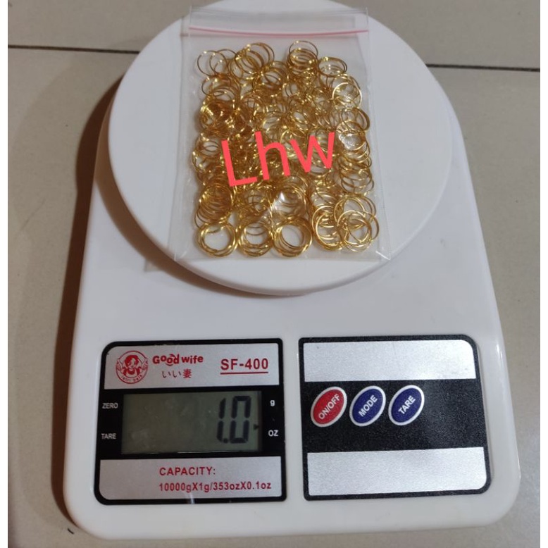 Jual Ring per gold/silver 1 ons/untuk kristal 14mm /aksesoris kristal ...