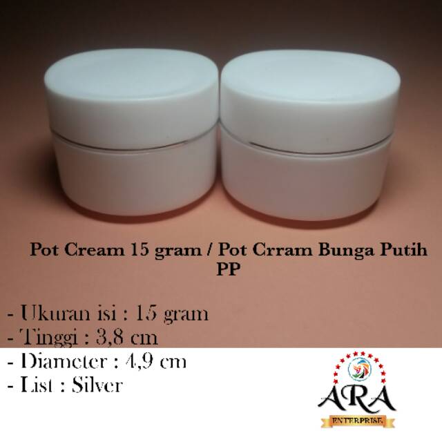 Jual Pot Cream Bunga 15 gram Putih (isi 25pcs) | Shopee Indonesia