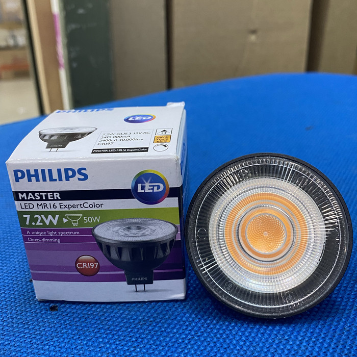 Jual LAMPU LED MASTER MR16 EXPERT COLOR 7.2 WATT 3000K DIMMABLE 12V ...