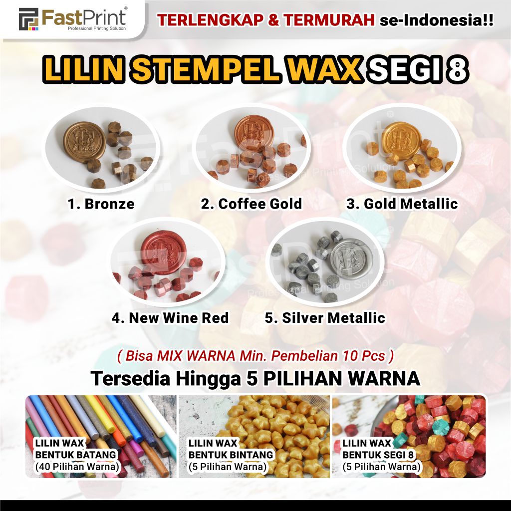 Jual Stempel Lilin Segi 8 Segel Sealing Wax Stamp Seal | Shopee Indonesia