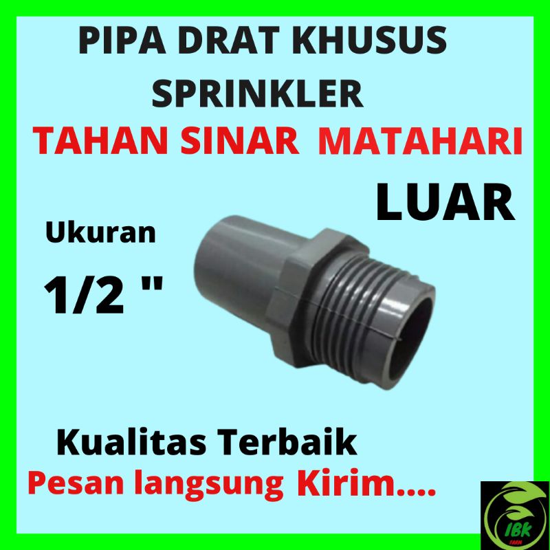 Jual Sprinkler Pertanian Pipa Sprinkler Drat Luar 1/2 " Sambungan Pipa ...
