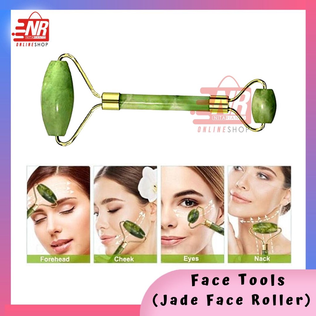 Jual Jade Roller / Jade Face Roller / Face Roller / Derma Roll/ Alat ...