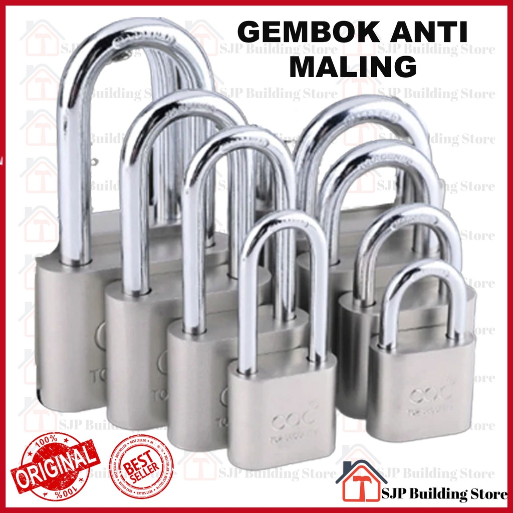 Jual (COD) PROMO!!! Gembok Putih Anti Rust Anti Maling Anti Cut ...