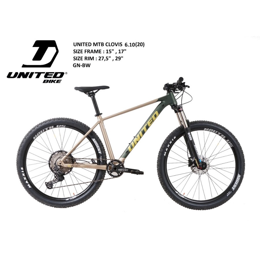 Jual (TERMURAH) MTB 27.5 29 united clovis 6.10 12 speed sepeda gunung ...