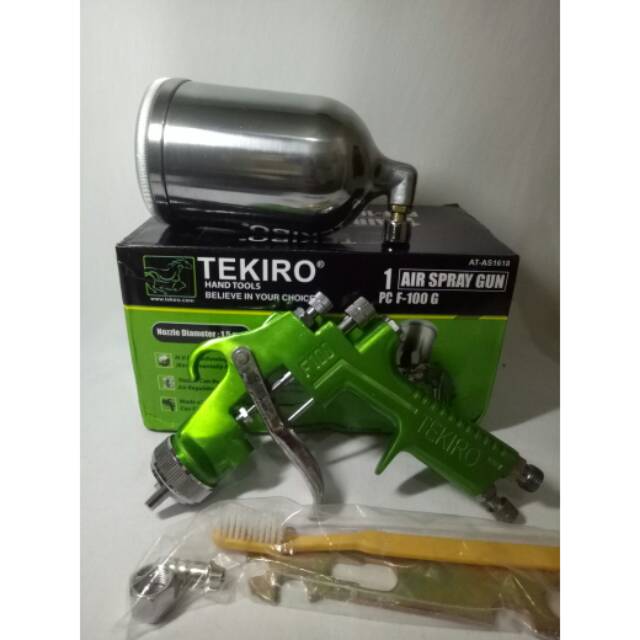 Jual TEKIRO AIR SPRAY GUN F 100 G S ALAT SEMPROTAN CAT F100G TABUNG ...