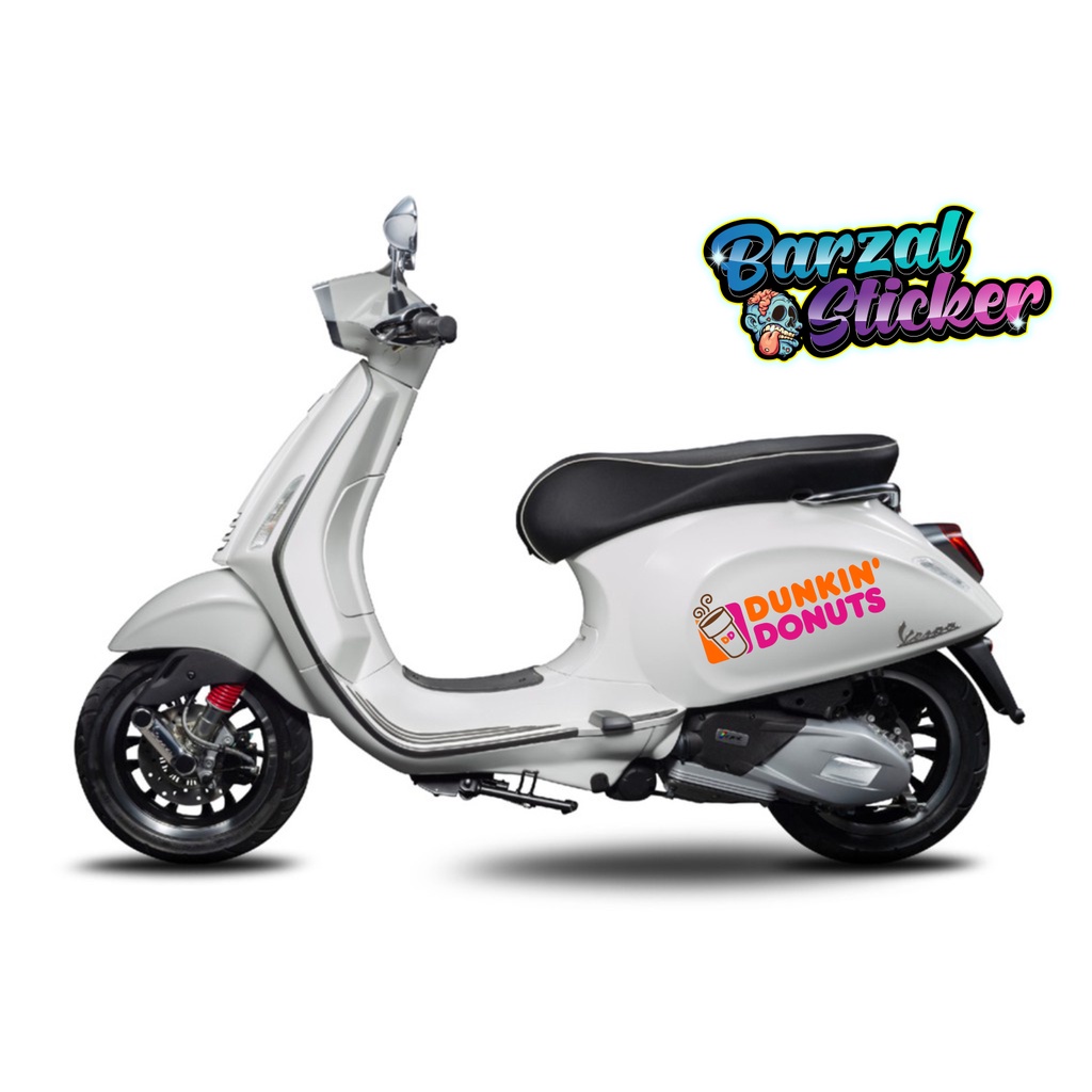 Jual sticker logo cutting / cuting motor / unik / bear brand / dunkin ...