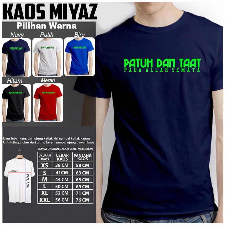 Jual Kaos Murah Berkualitas dakwah muslim PATUH DAN TAAT PADA ALLAH ...
