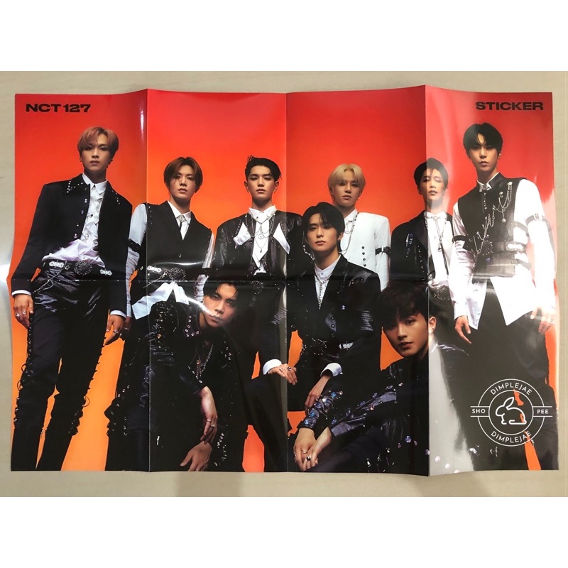 Jual NCT 127 STICKER FOLDED GROUP POSTER & HANDWRITING MESSAGE | Shopee ...