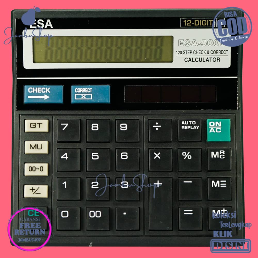 Jual Kalkulator Basic Peralatan Sekolah Minimalist Berkualitas Hitam ...