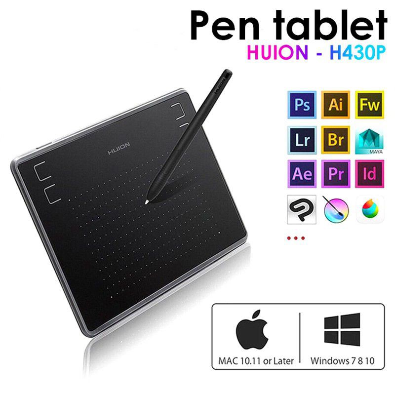 Jual PEN TABLET HUION H430P / PENTAB DIGITAL GRAPHIC DESIGN | Shopee ...