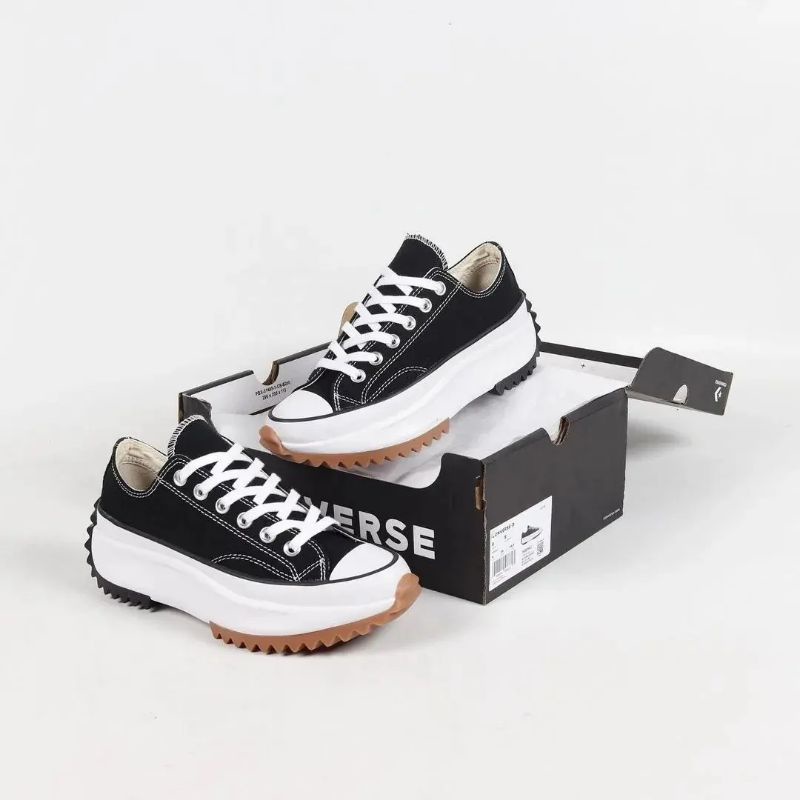 Jual Sepatu Sneakers Converse Run Star Hike Low Black White | Shopee ...