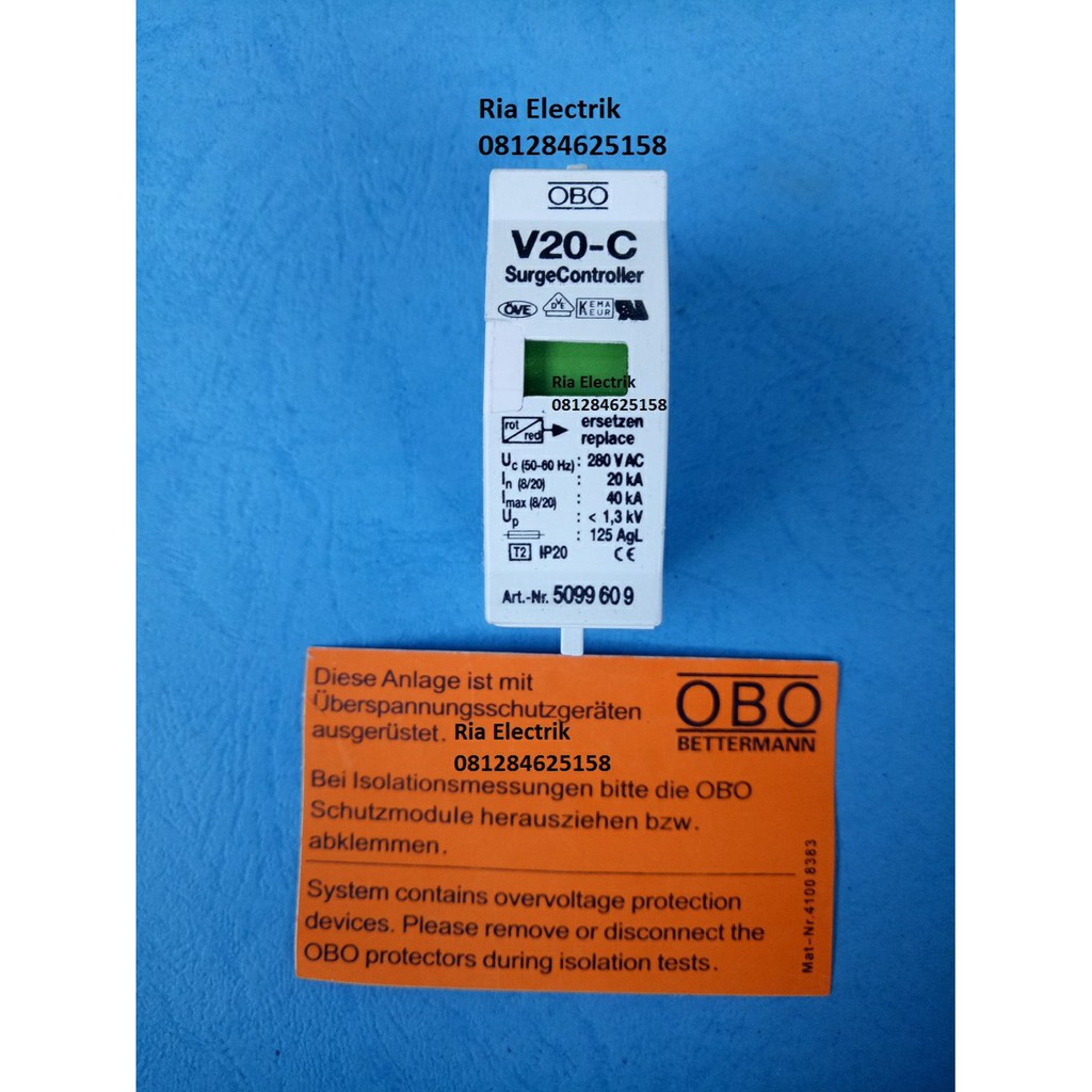 Jual Promo mata surge arrester OBO V20 C 280V AC | Shopee Indonesia