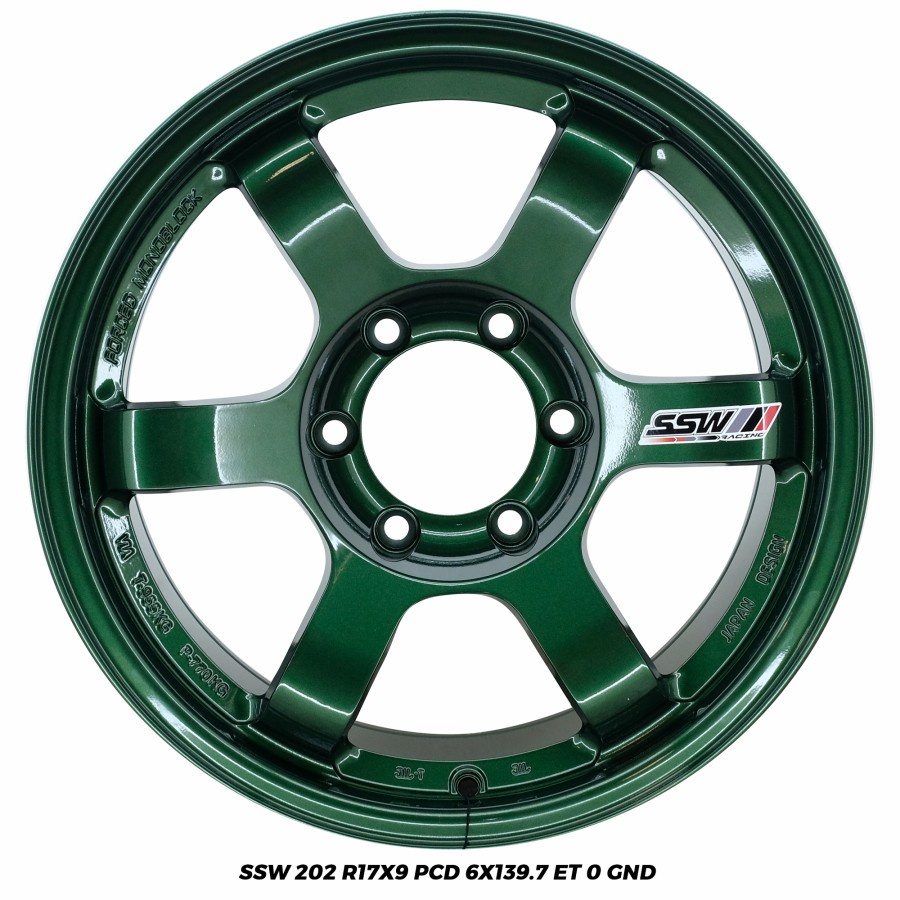 Jual Velg Mobil SSW S202 TE37 17x9 6x139.7 ET 0 Green | Shopee Indonesia