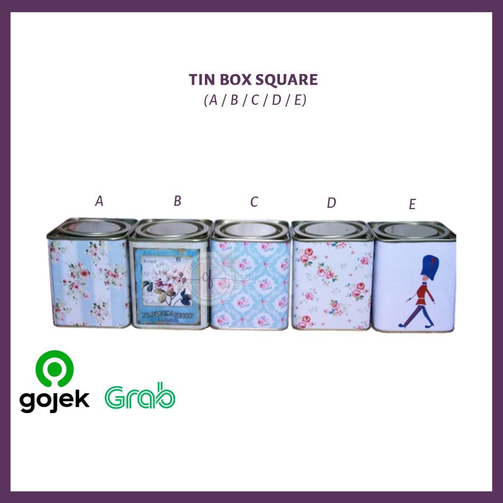 Jual Tempat Penyimpanan Box Teh Kotak Kaleng Kopi - Tin Box Square ...