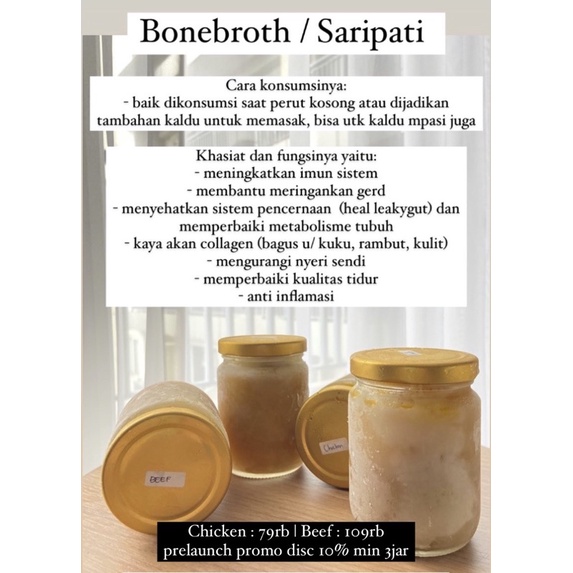 Jual BONEBROTH Saripati Ayam / Sapi BROTH BARN | Shopee Indonesia