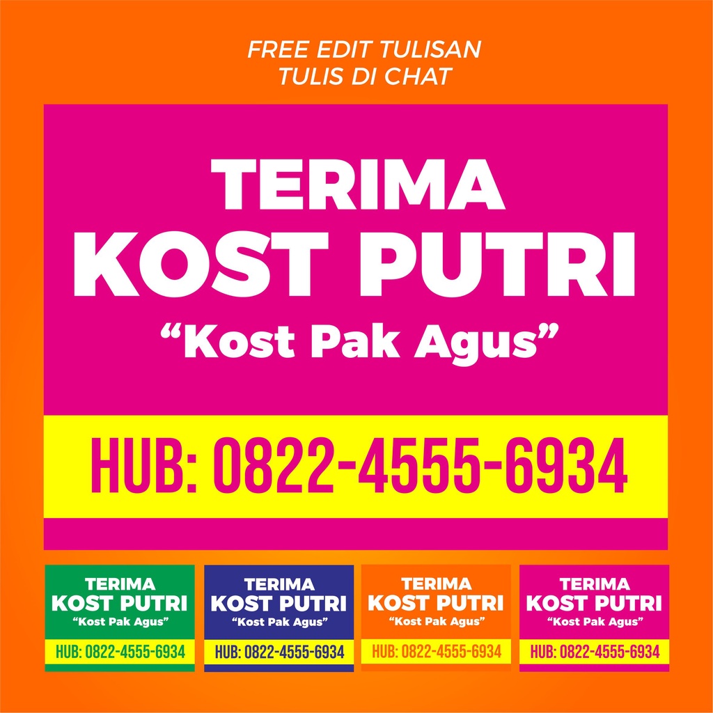 Jual Spanduk Banner Terima Kost Putri Kos | Shopee Indonesia