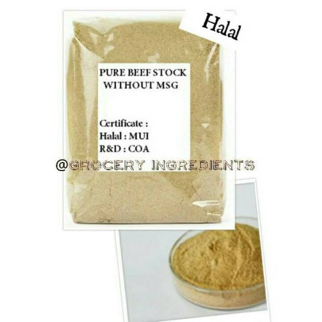Jual Kaldu Sapi Asli 100% 1kg / Pure Beef Extract Powder Tanpa MSG ...