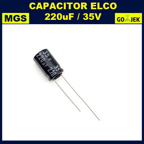 Jual 100PCs Elco 220uf 35v / Capacitor Kapasitor 220uf 35v | Shopee Indonesia