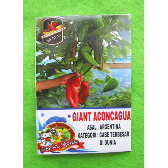 Jual Benih Biji Cabai Cabe Raksasa Giant Aconcagua Pack - Gerai Benih ...