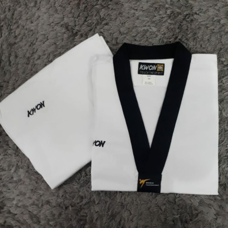 Jual DOBOK KWON TAEKWONDO kerah hitam victory | Shopee Indonesia