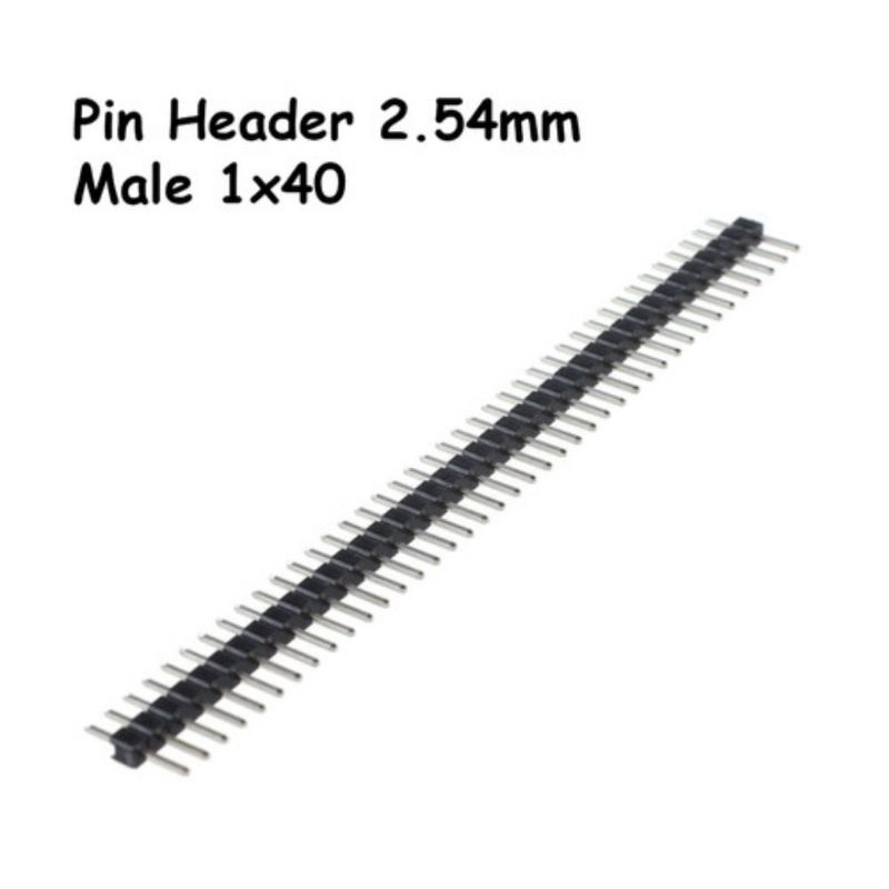 Jual pin header male 1x40 40pin 40p 2.54mm single row strip pitch ...