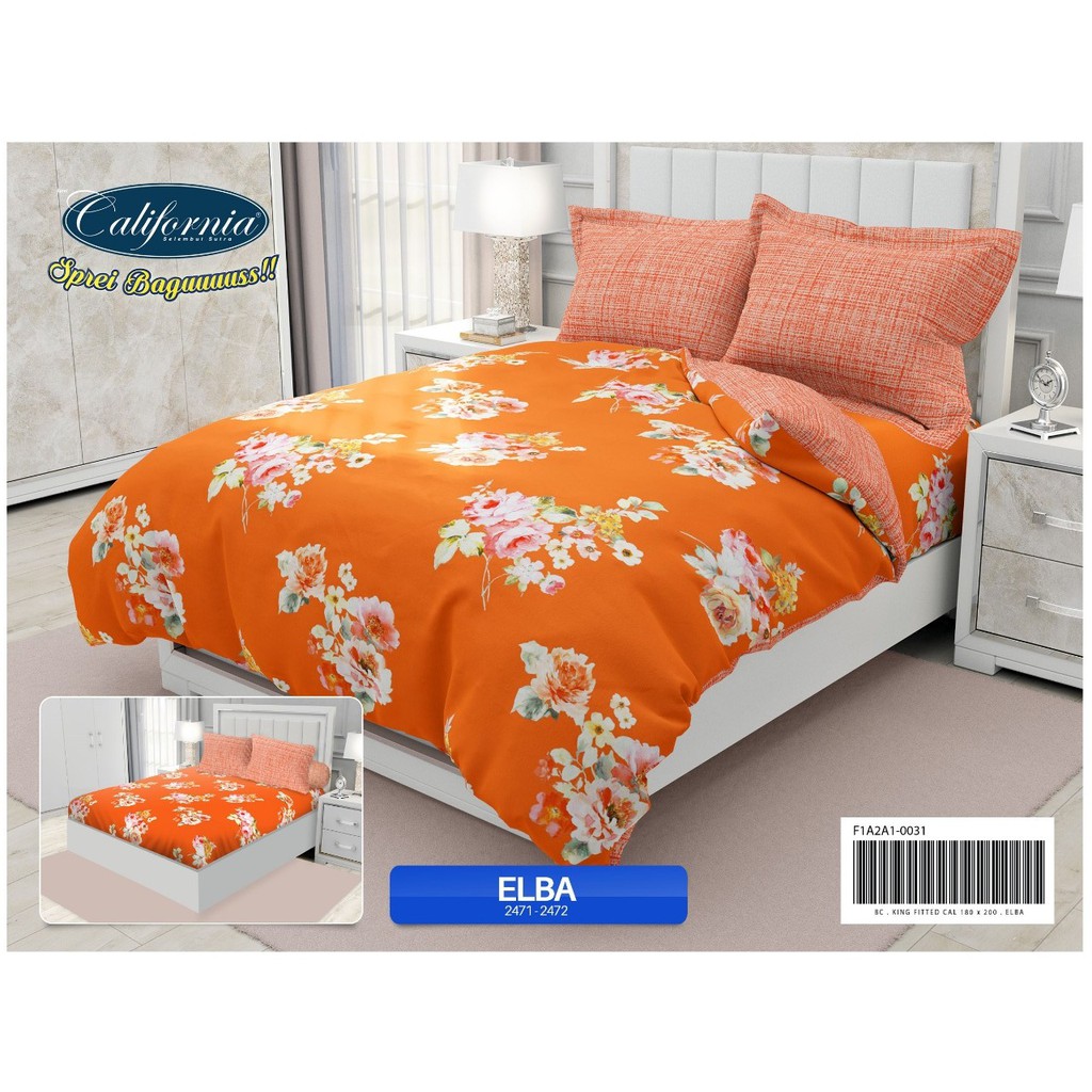 Jual Bed Cover Flat California Elba / Badcover / Bedcover California ...