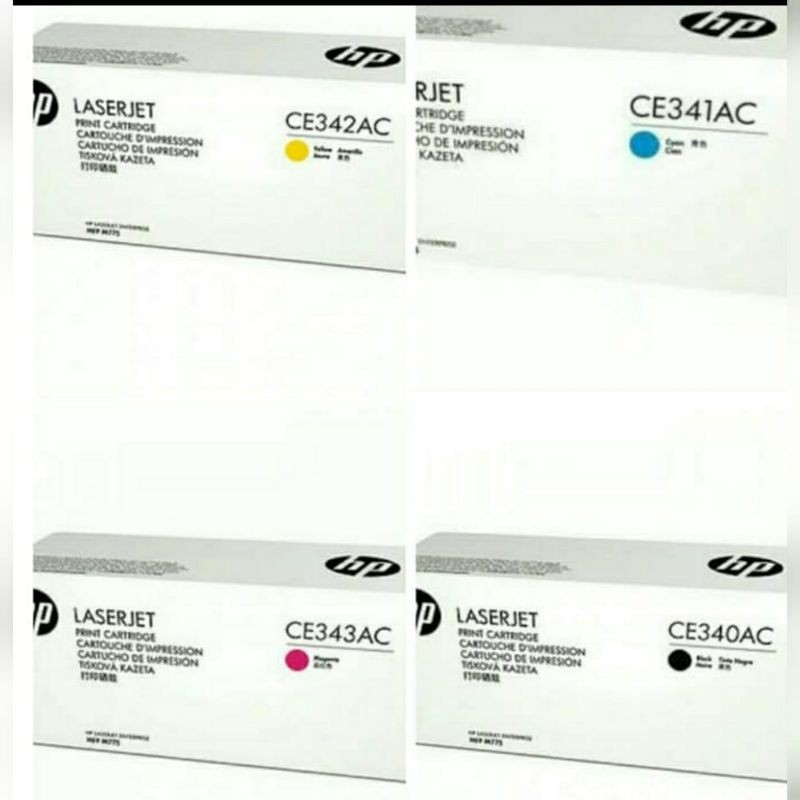 Jual PAKETAN TONER LASERJET HP CE340AC B C Y M ORIGINAL | Shopee Indonesia