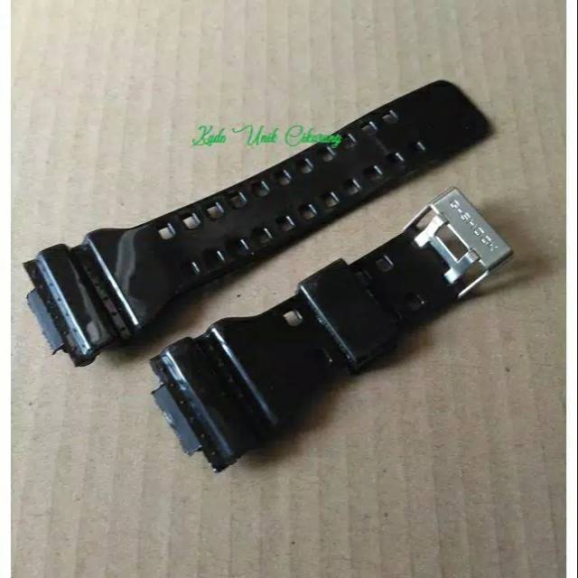 Jual TALI JAM CASIO G-SHOCK GA-100 HITAM GLOSY METALIK RUBBER STRAP ...