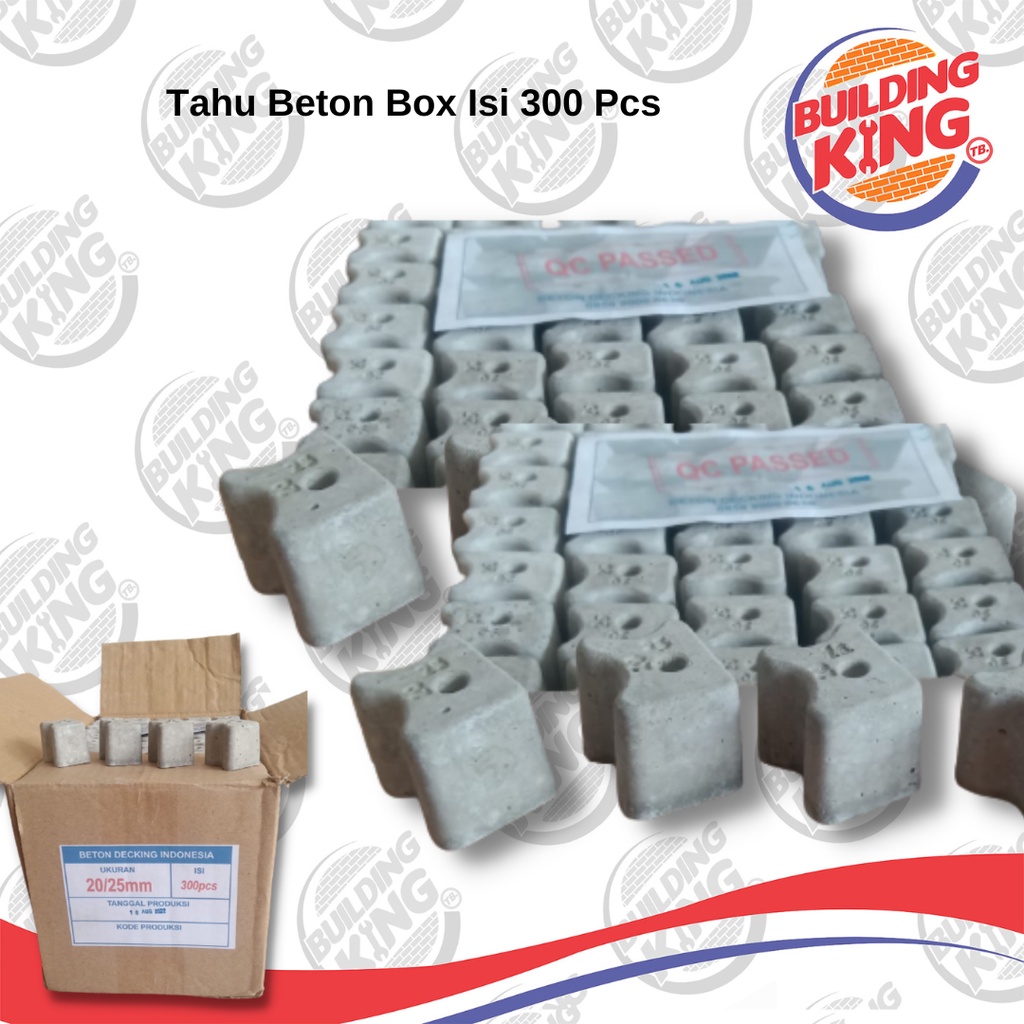 Jual Beton Decking Siap Pakai 20/25mm 2cm 2.5cm Tahu Beton Box Isi 300 ...