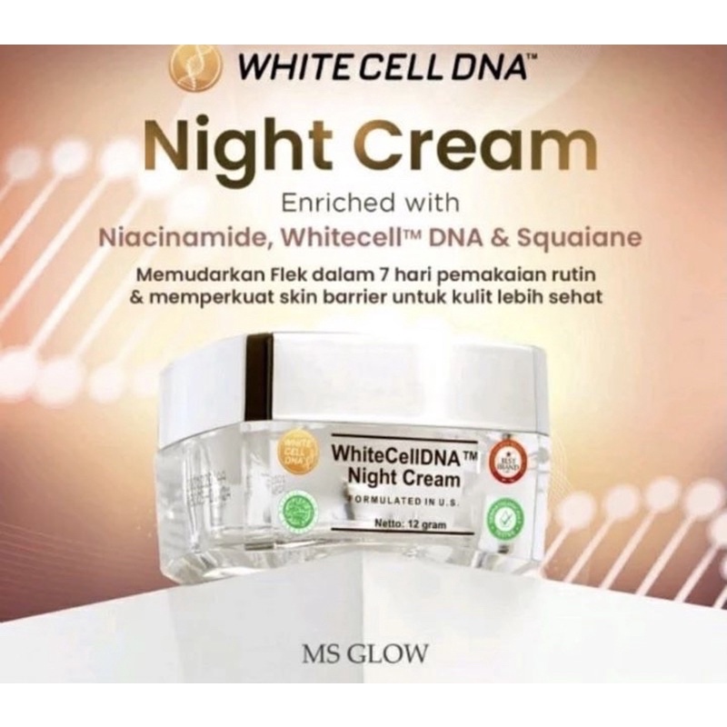 Jual ‼️FREE ONGKIR‼️ WHITE CELL DNA NIGHT CREAM MS GLOW | Shopee Indonesia