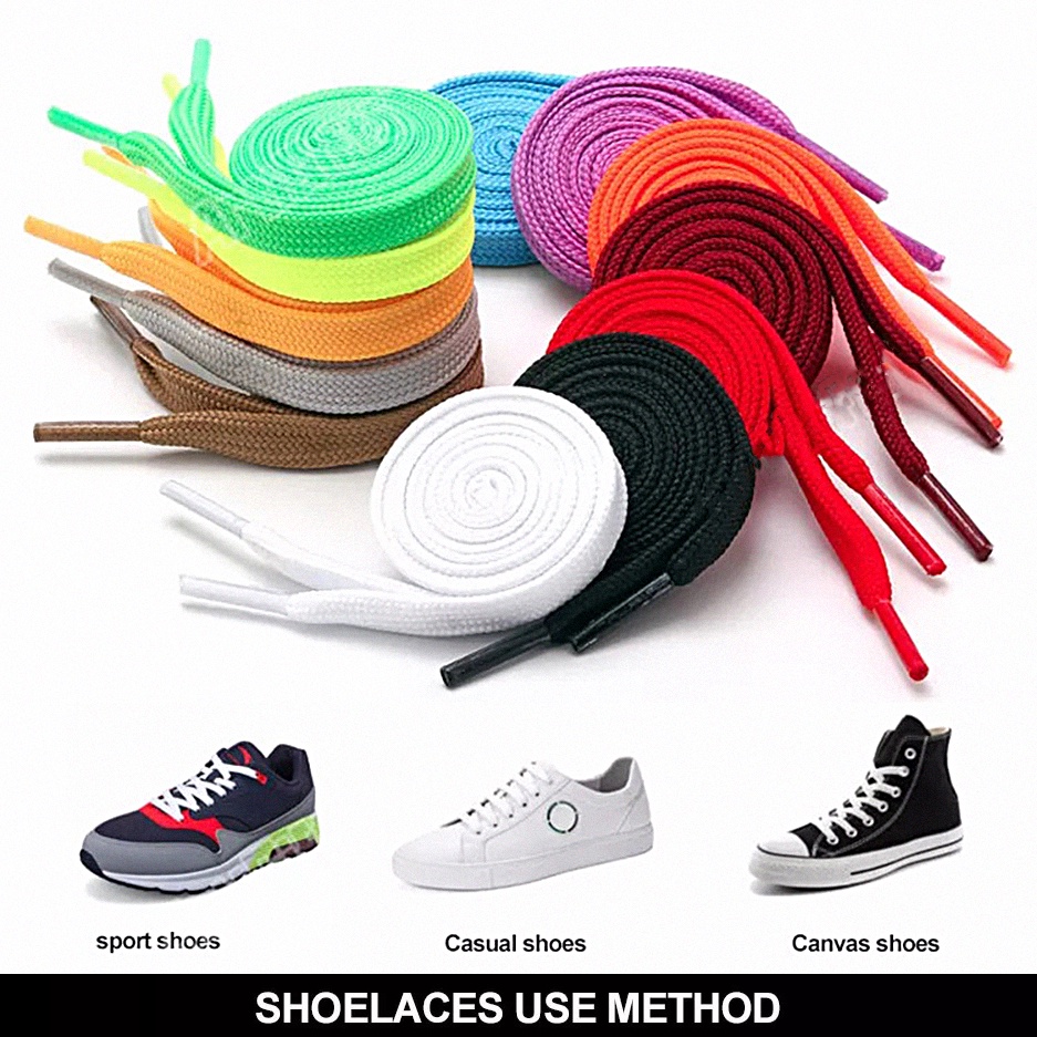 Jual Tali Sepatu Sepasang Premium Quality Gepeng dan Tebal Shoelaces ...