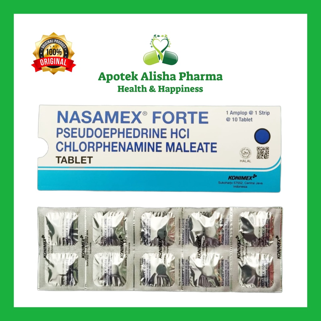 Jual Nasamex Forte Strip 10 Tablet - Obat Flu Pilek Alergi | Shopee ...