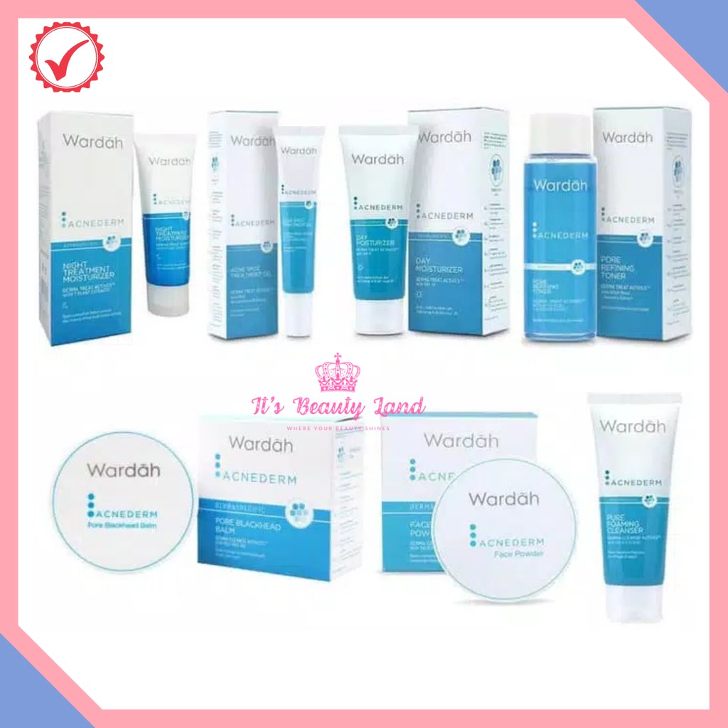 Jual Wardah Acnederm Series / ACNE DERM SERIES Cleanser Toner Night ...