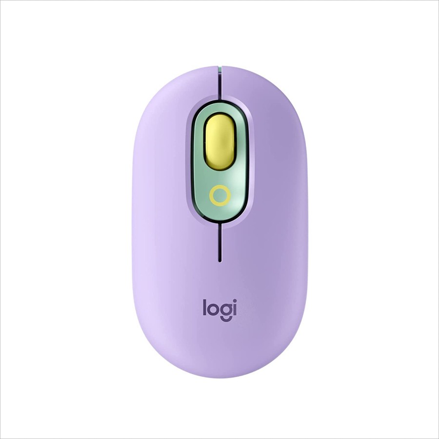 Jual Logitech POP Mouse Wireless Bluetooth Silent Emoji Keys PURPLE ...