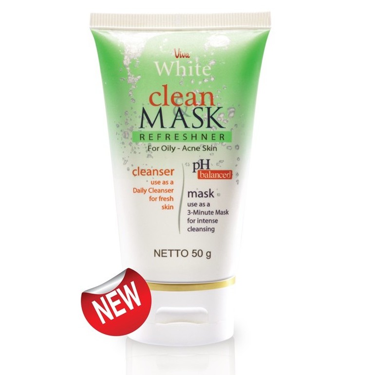 Jual Viva White - Clean & Mask For Oily-Acne Skin - Sabun Cuci Muka ...