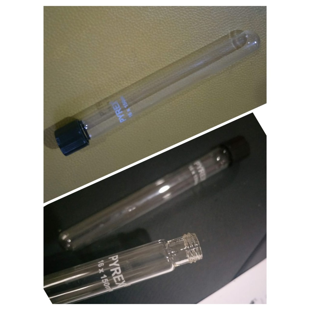 Jual tabung reaksi pyrex autoclave 16 x150mm tutup derat hitam | Shopee ...