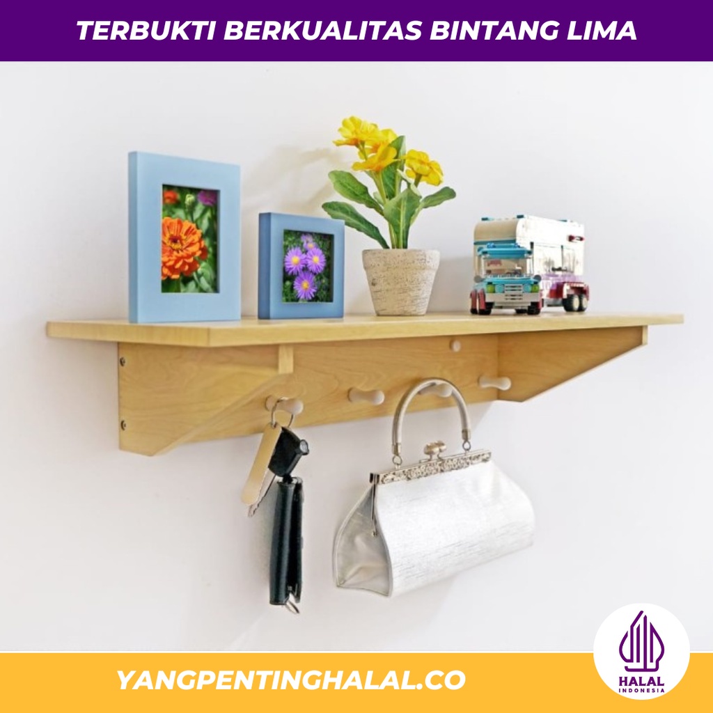 Jual Ambalan dinding Ambalan rak dinding Minimalis 5 Hook | Shopee ...