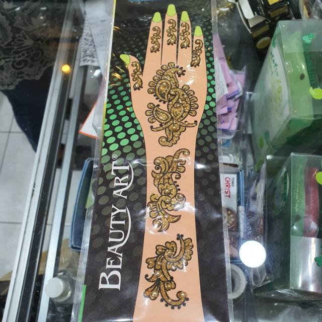 Jual Henna tangan tempel banyak warna ready | Shopee Indonesia