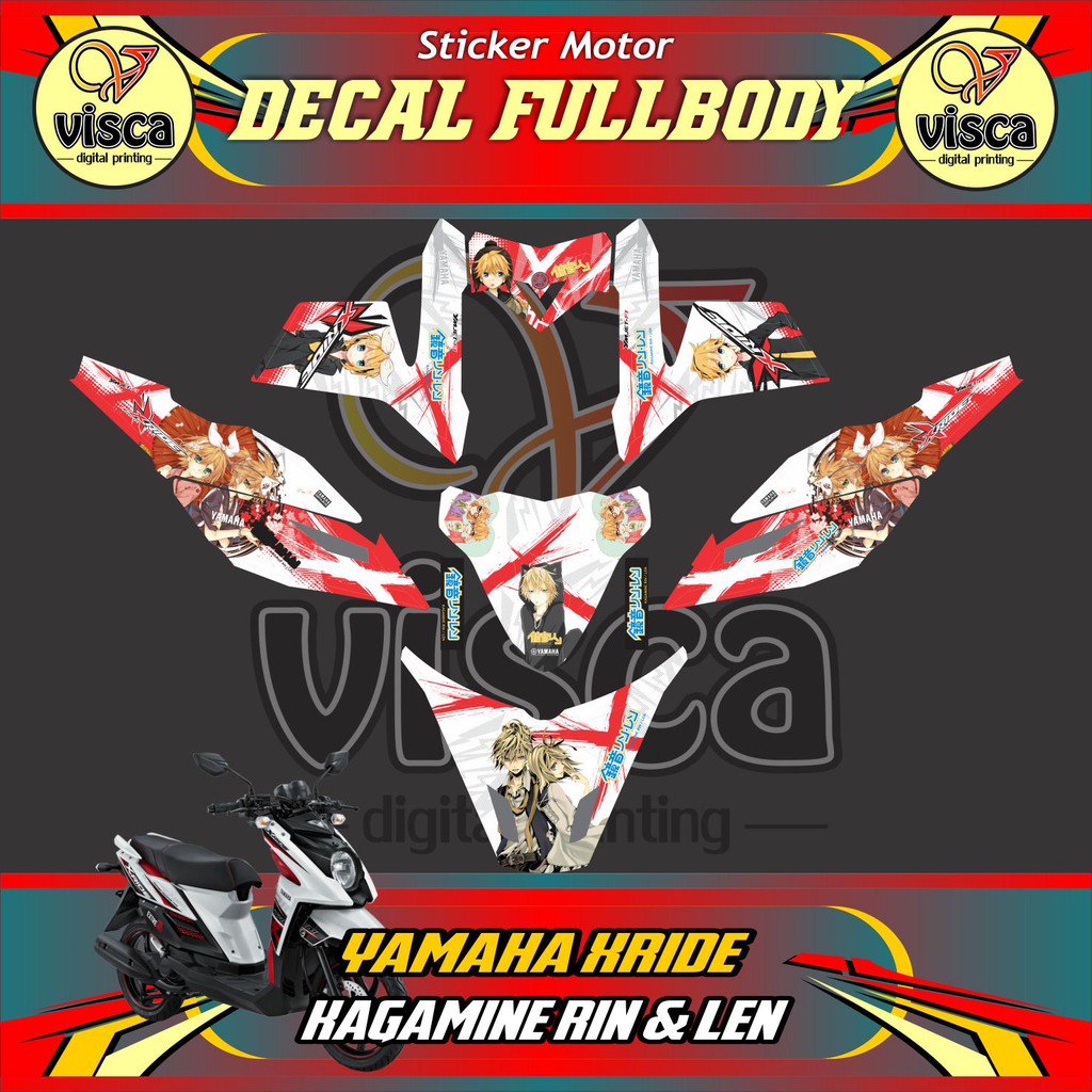 Jual STIKER FULLBODY MOTOR DECAL STRIPING YAMAHA XRIDE KAGAMINE RIN ...