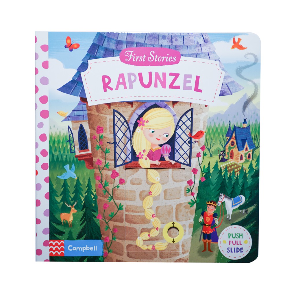 Jual Campbell First Stories Rapunzel Push Pull Slide Book - Buku Cerita Dongeng Anak Import ...